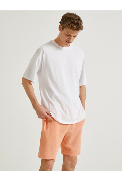 Koton Cepli Sort Pamuklu Paça Ucu Etiketli