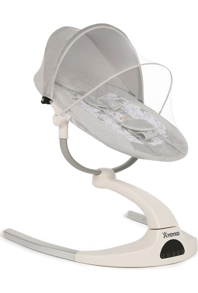 Yoyko Luxury Otomatik Sallanan Ana Kucağı Gri Animals B05