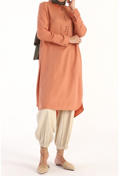 ALLDAY Doğal Kumaşlı Biritli Tunik ALLDAY Doğal Kumaşlı Biritli Tunik