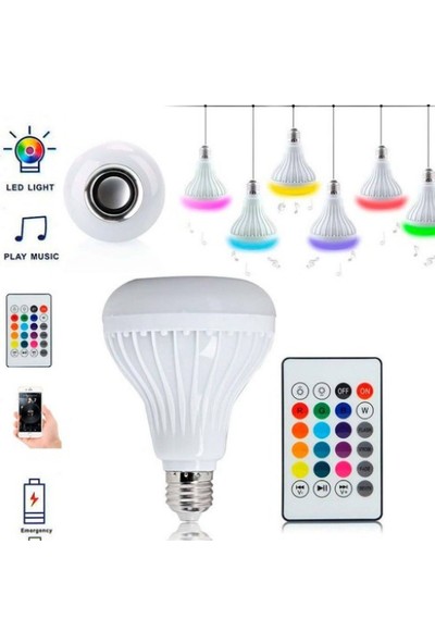Hediye Tozu Uzaktan Kumandalı Bluetooth LED Ampül Lamba Hediye Tozu Uzaktan Kumandalı Bluetooth LED Ampül Lamba