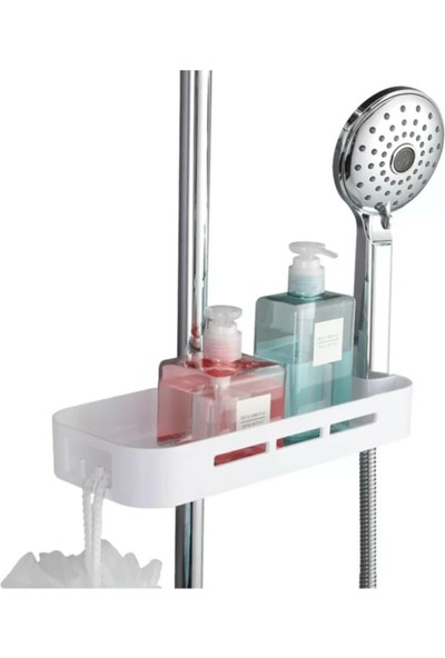 Kyrotech Banyo Rafı Şampuanlık Sabunluk Banyo Organizeri Duş Başlık Tutucu Kyrotech Banyo Rafı Şampuanlık Sabunluk Banyo Organizeri Duş Başlık Tutucu