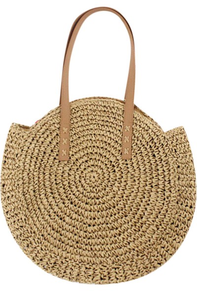 Nanstore Yeni Retro Mori Yuvarlak Hasır Çanta Kadın Yaz Çantası Plaj Çantası Eğlence Omuz Çantası (Yurt Dışından) Nanstore Yeni Retro Mori Yuvarlak Hasır Çanta Kadın Yaz Çantası Plaj Çantası Eğlence Omuz Çantası (Yurt Dışından)