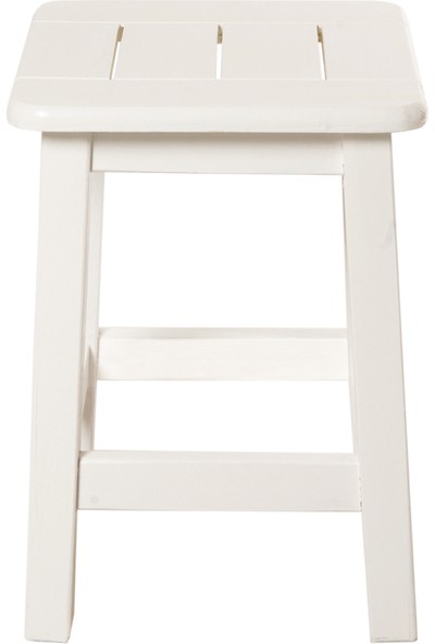 Bart Mobilya Ahşap Tabure Beyaz Bart Mobilya Ahşap Tabure Beyaz