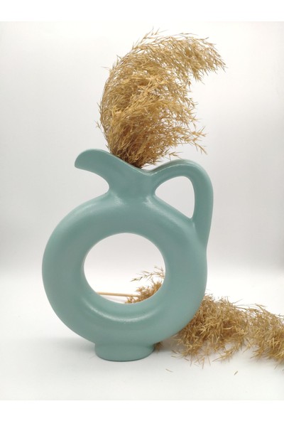 Ankara Hobi Hitit Vazo Dekor Buz Yeşili Ankara Hobi Hitit Vazo Dekor Buz Yeşili