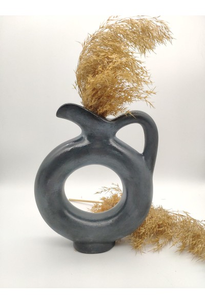 Ankara Hobi Hitit Vazo Dekor Kurşun Gri Ankara Hobi Hitit Vazo Dekor Kurşun Gri