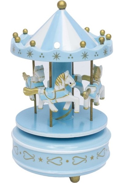 Mobgift Atlıkarınca Kurmalı Müzik Kutusu (Mavi Beyaz) Mobgift Atlıkarınca Kurmalı Müzik Kutusu (Mavi Beyaz)