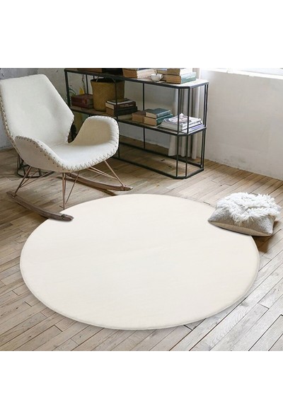 Payidar Yıkanabilir Post Peluş Desen 4004 Süt Beyaz 60X60 cm Daire Dod Taban Halı Payidar Yıkanabilir Post Peluş Desen 4004 Süt Beyaz 60X60 cm Daire Dod Taban Halı