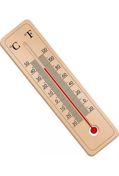 Evdeka Ahşap Termometre Oda Sıcaklık Ölçer Klasik Model ( 19.5 cm )
