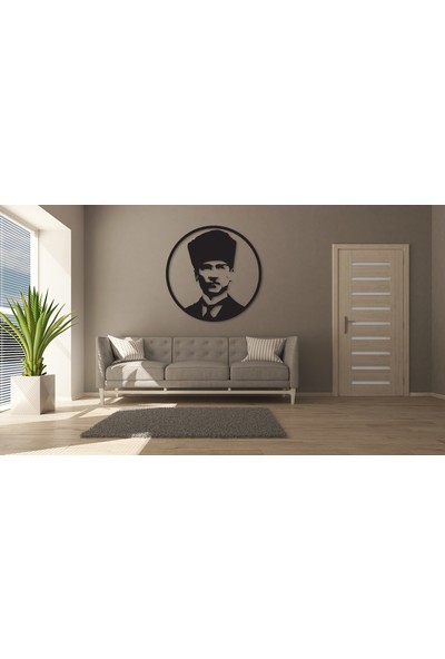 WiseDec Atatürk Çerceveli Metal Duvar Tablo