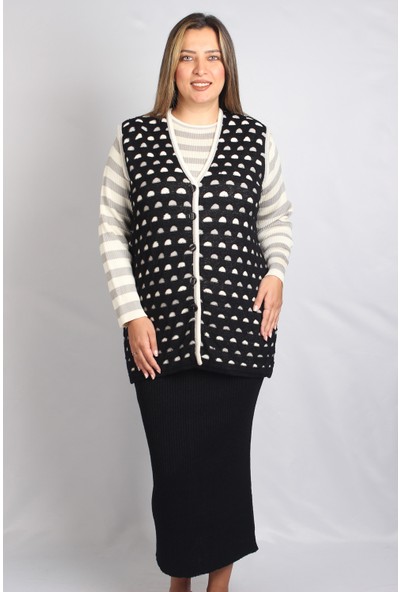 Sude My Siyah Yelekli 3 Lü Triko Takım 203