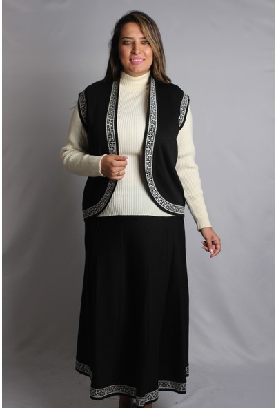 Sude Ilmk Siyah Yelekli 2 Li Triko Takım 19