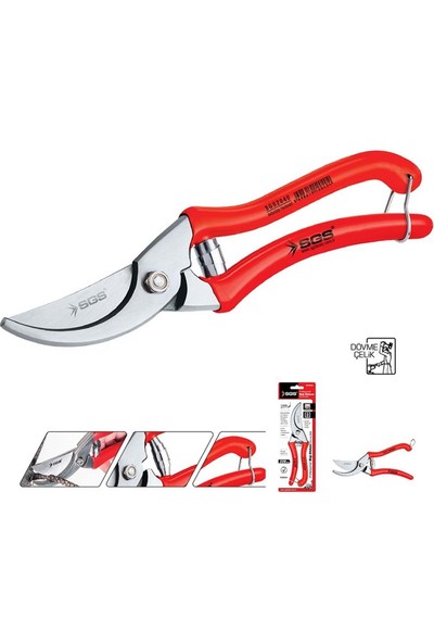 Sgs Profesyonel Bağ Bahçe Narenciye Üzüm Budama Makası Eğri Uçlu 220 mm Sgs Profesyonel Bağ Bahçe Narenciye Üzüm Budama Makası Eğri Uçlu 220 mm