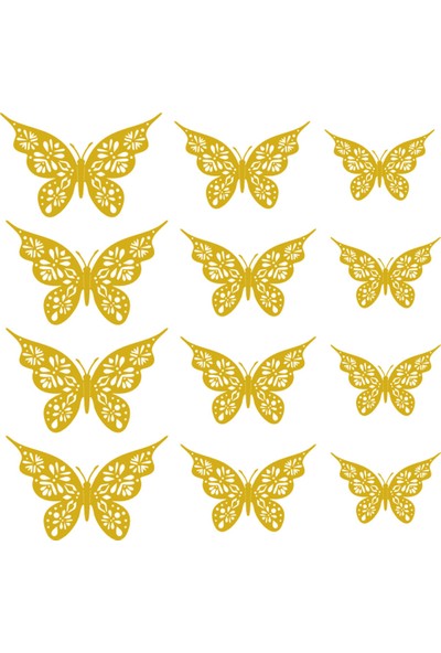 Nanstore 3D Kelebek Desen Duvar Stickerı (Yurt Dışından)