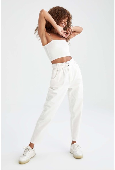 DeFacto Paper Bag Yüksek Bel Pantolon V3581Az21Au DeFacto Paper Bag Yüksek Bel Pantolon V3581Az21Au