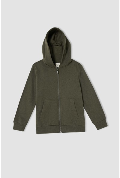 DeFacto Erkek Çocuk Regular Fit Kapüşonlu Kanguru Cepli İçi Yumuşak Tüylü Sweat Hırka V7932A621Wn DeFacto Erkek Çocuk Regular Fit Kapüşonlu Kanguru Cepli İçi Yumuşak Tüylü Sweat Hırka V7932A621Wn