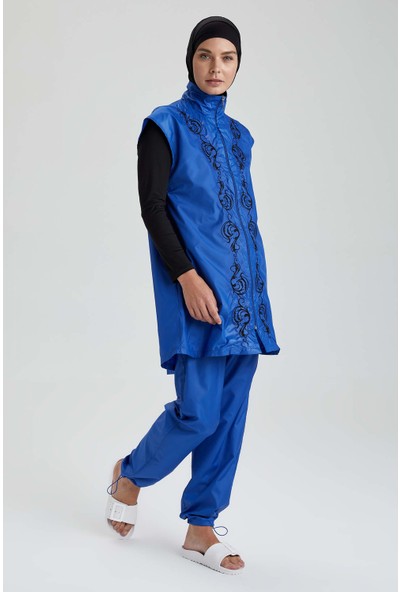 DeFacto Nakış Detaylı Tesettür Burkini Mayo W3695AZ21HS DeFacto Nakış Detaylı Tesettür Burkini Mayo W3695AZ21HS