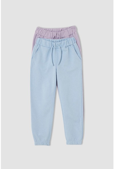 DeFacto Defacto Fit Kız Çocuk Regular Fit 2'li Jogger Eşofman Altı V6967A621WN