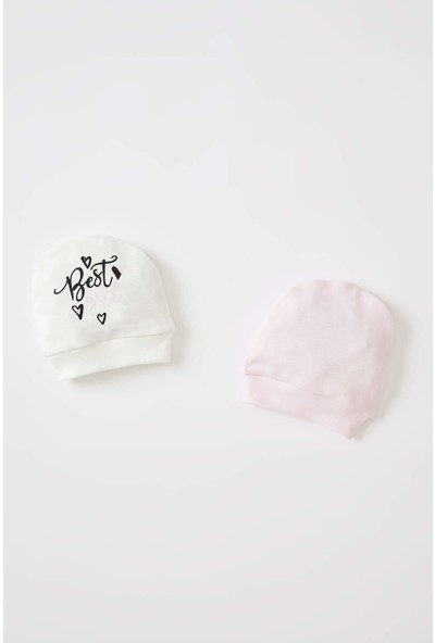 DeFacto Kız Bebek Baskılı Yeni Doğan Bere W3740A221Au