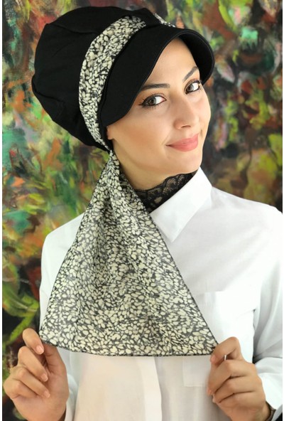 Butik Ambar Siyah Tesettür Kadın Şapka