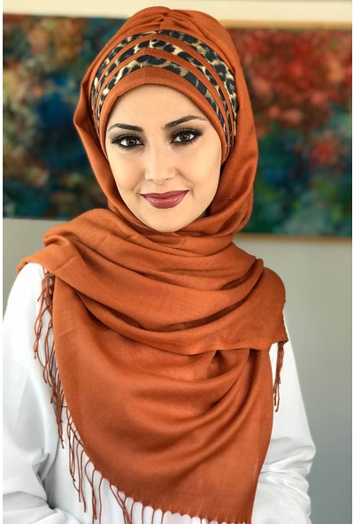 Butik Ambar Tarçın Rengi Bone Şal