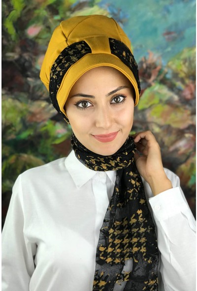 Butik Ambar Bal Rengi Tesettür Kadın Şapka Butik Ambar Bal Rengi Tesettür Kadın Şapka