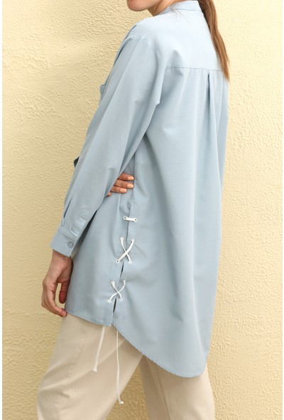 ALLDAY Kuşgözü Detaylı Gömlek Tunik