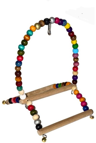 HLD Boncuklu Basamaklı Muhabbet Kuşu Salıncağı