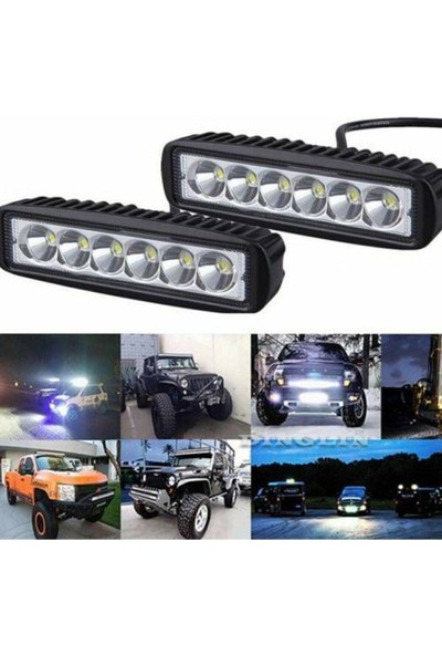 Gpr 2 Adet 6 Ledlı Metal Kasali 18 W Off-Road LED Isik Gündüz Fari Sis Lambasi 10-30 V Güçlü Beyaz Isik Gpr 2 Adet 6 Ledlı Metal Kasali 18 W Off-Road LED Isik Gündüz Fari Sis Lambasi 10-30 V Güçlü Beyaz Isik