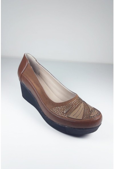 Modalist QN-542 Kadın 6 cm Dolgu Topuk Taşlı Ayakkabı