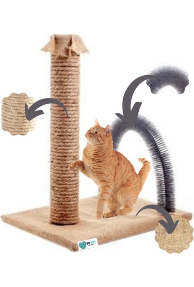 Bypet Yeni Nesil 2si Bir Arada Kedi Tırmalama ve Kaşınma Tahtası Tırmalama Direği Bypet Yeni Nesil 2si Bir Arada Kedi Tırmalama ve Kaşınma Tahtası Tırmalama Direği