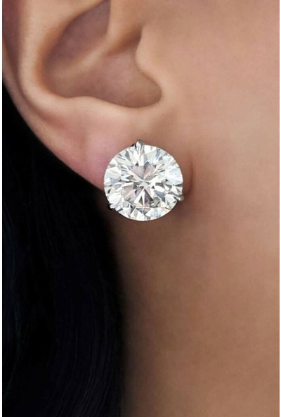 Laboratuvar Pırlantası 2.5 Carat Tektaş Küpe Laboratuvar Pırlantası 2.5 Carat Tektaş Küpe