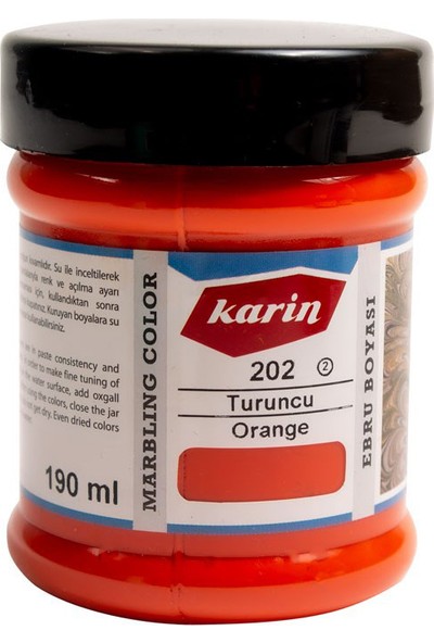Karin Ebru Boyası 190ML 202 Turuncu