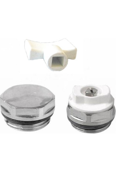 Albaksan Otomat Radyatör/havlupan Purjör + Kör Tapa + Anahtar, 3 Lü Ürün Albaksan Otomat Radyatör/havlupan Purjör + Kör Tapa + Anahtar, 3 Lü Ürün