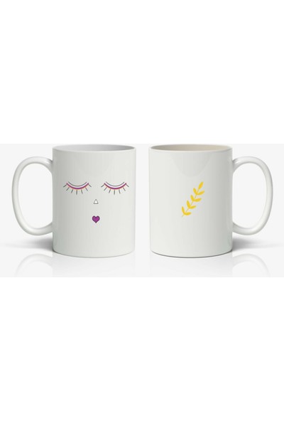 Kupgade Göz Temalı Baskılı Kupa Bardak Kupgade Göz Temalı Baskılı Kupa Bardak