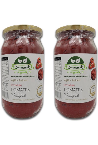 Germencik Organik Ev Yapımı Domates Salçası 1 kg - 2 Adet - (2x1 Kg) Germencik Organik Germencik Organik Ev Yapımı Domates Salçası 1 kg - 2 Adet - (2x1 Kg) Germencik Organik