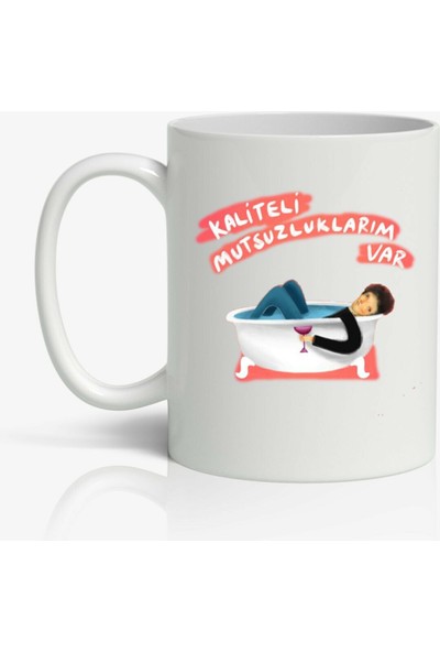 Kupgade Mutsuzluklarım Var Baskılı Kupa Bardak Kupgade Mutsuzluklarım Var Baskılı Kupa Bardak