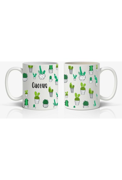 Kupgade Kaktüs Baskılı Kupa Bardak Kupgade Kaktüs Baskılı Kupa Bardak