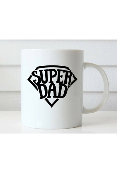 Kupgade Super Dad Baskılı Kupa Bardak Kupgade Super Dad Baskılı Kupa Bardak
