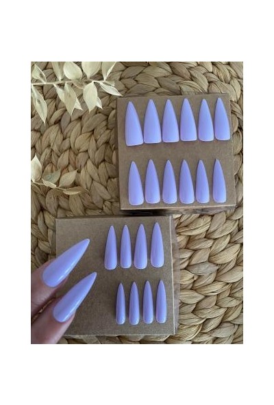 SYBELLE KOZMETİK 20 Adet Lila Stiletto Takma Tırnak SYBELLE KOZMETİK 20 Adet Lila Stiletto Takma Tırnak