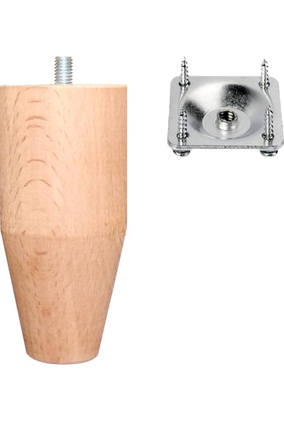 Ahşap Koltuk Ayağı / Uzunluk:10 cm / Çap :5.5 cm