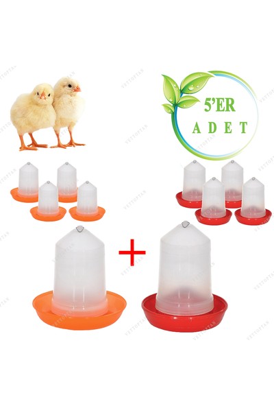 Mutlu Tavukçuluk Civciv Bıldırcın Güvercin Suluk ve Yemlik Takım 750 ml 10 Adet Şebap Filo Güvercini Yavru Kuş Horoz