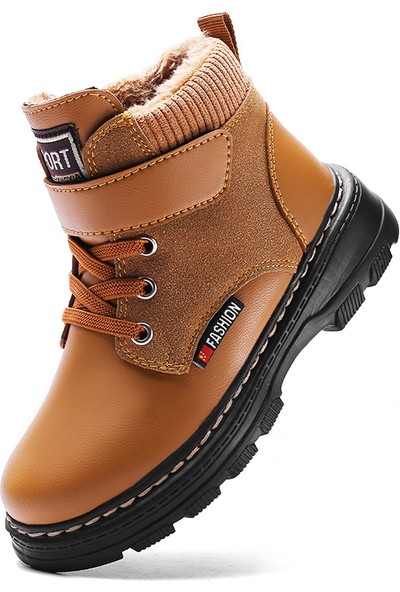 Erkek Elastik Pamuk Martin Çizmeler Çocuk Ayakkabı Kar Botları