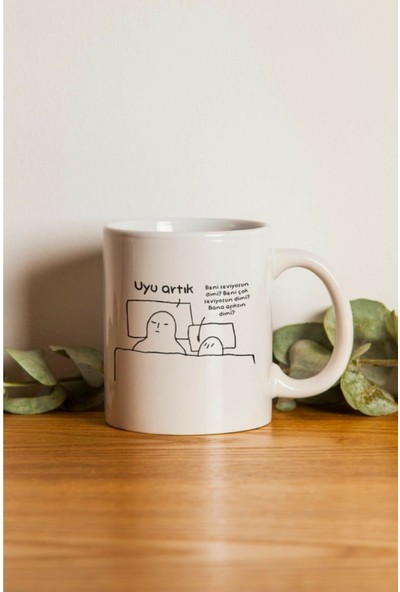 Kupgade Porselen - Uyu Artık Kupa Bardak- Makinede Yıkanabilir