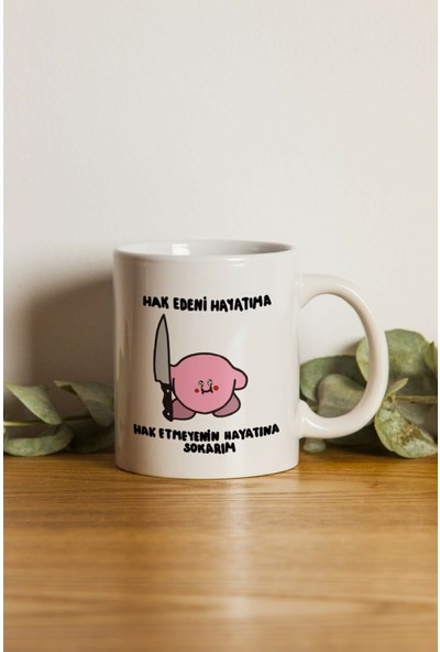 Kupgade Porselen - Hak Edeni Hayatıma Motto Kupa Bardak- Makinede Yıkanabilir Kupgade Porselen - Hak Edeni Hayatıma Motto Kupa Bardak- Makinede Yıkanabilir
