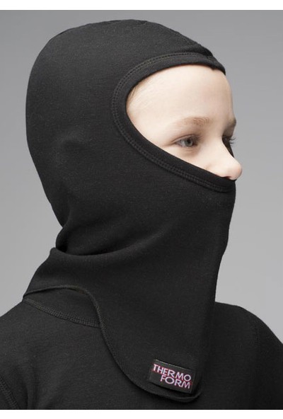 Thermoform Çocuk Kar Maskesi Siyah 4-6