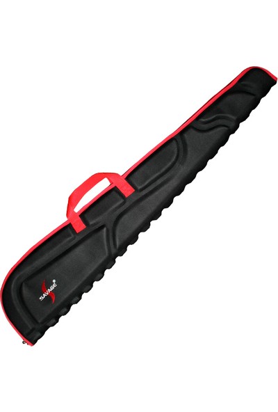 Savage SN.35017 Kabartmalı Kırmızı-Siyah Lüks Tüfek Kılıfı 120 cm