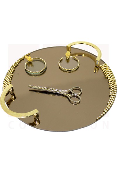 Drt Collection Eva Zincirli Yuvarlak Nişan Tepsi