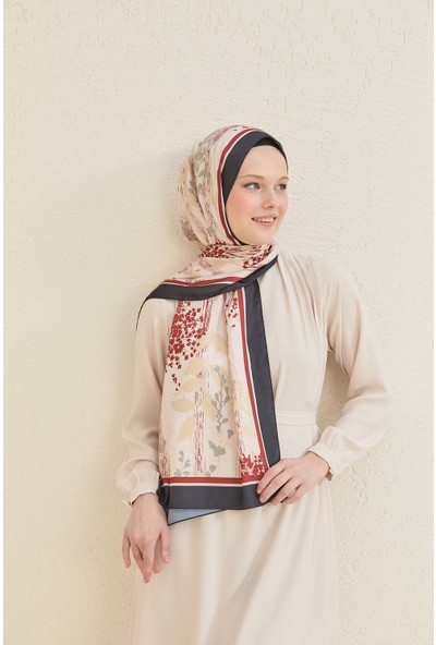 Burden İpek Mimosa Çiçek Desenli Twill Şal Burden İpek Mimosa Çiçek Desenli Twill Şal