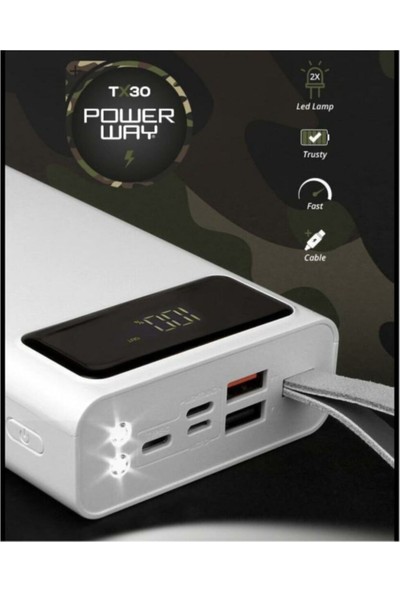 Powerway TX30 30000 Mah Powerbank Taşınabilir Şarj Cihazı Powerway TX30 30000 Mah Powerbank Taşınabilir Şarj Cihazı