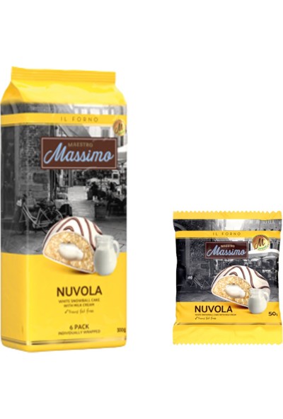Massimo Nuvola Sütlü Kek 6X50 gr Massimo Nuvola Sütlü Kek 6X50 gr